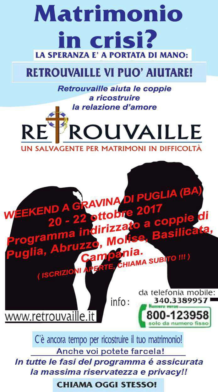 Retrouvaille - Weekend formativo - Diocesi di Cerignola - Ascoli Satriano